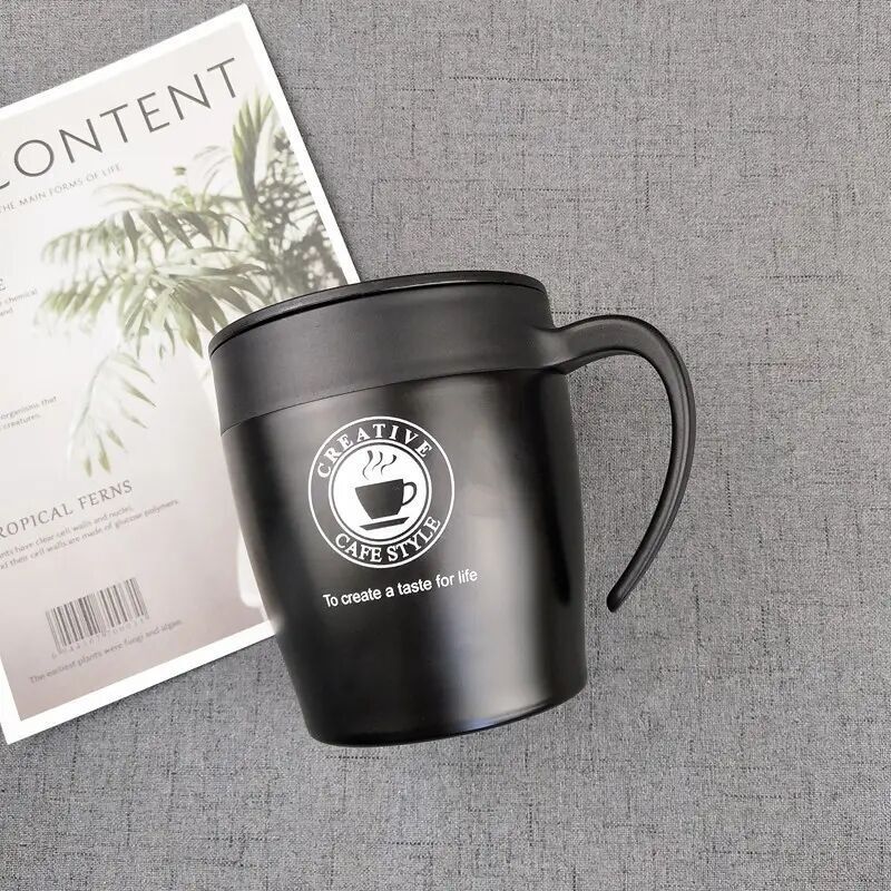 350ml 304 Stainless Steel Thermos Mugs With Handle, Double Wall Vcauum ...