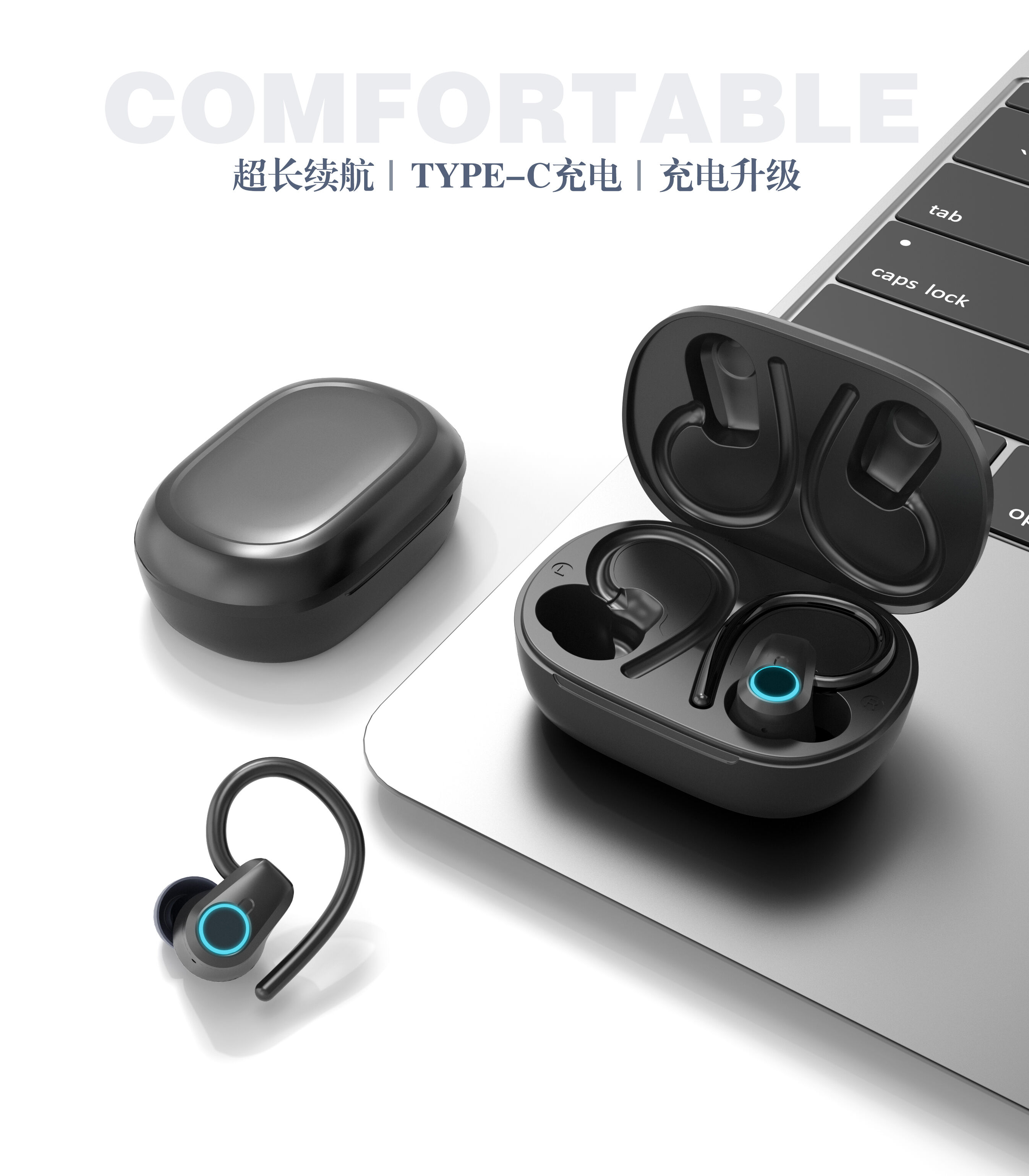 Buy Wholesale China Portable Wireless Tws Earbuds For Runner Hook Type ...