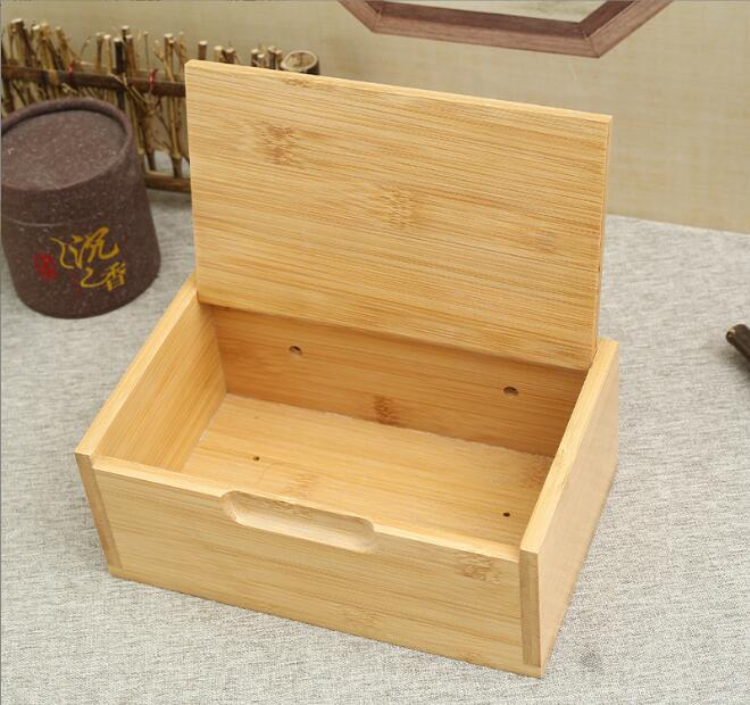 Small Bamboo Wooden Craft Boxes For Gift Pack With Hinged Lid Luxury ...