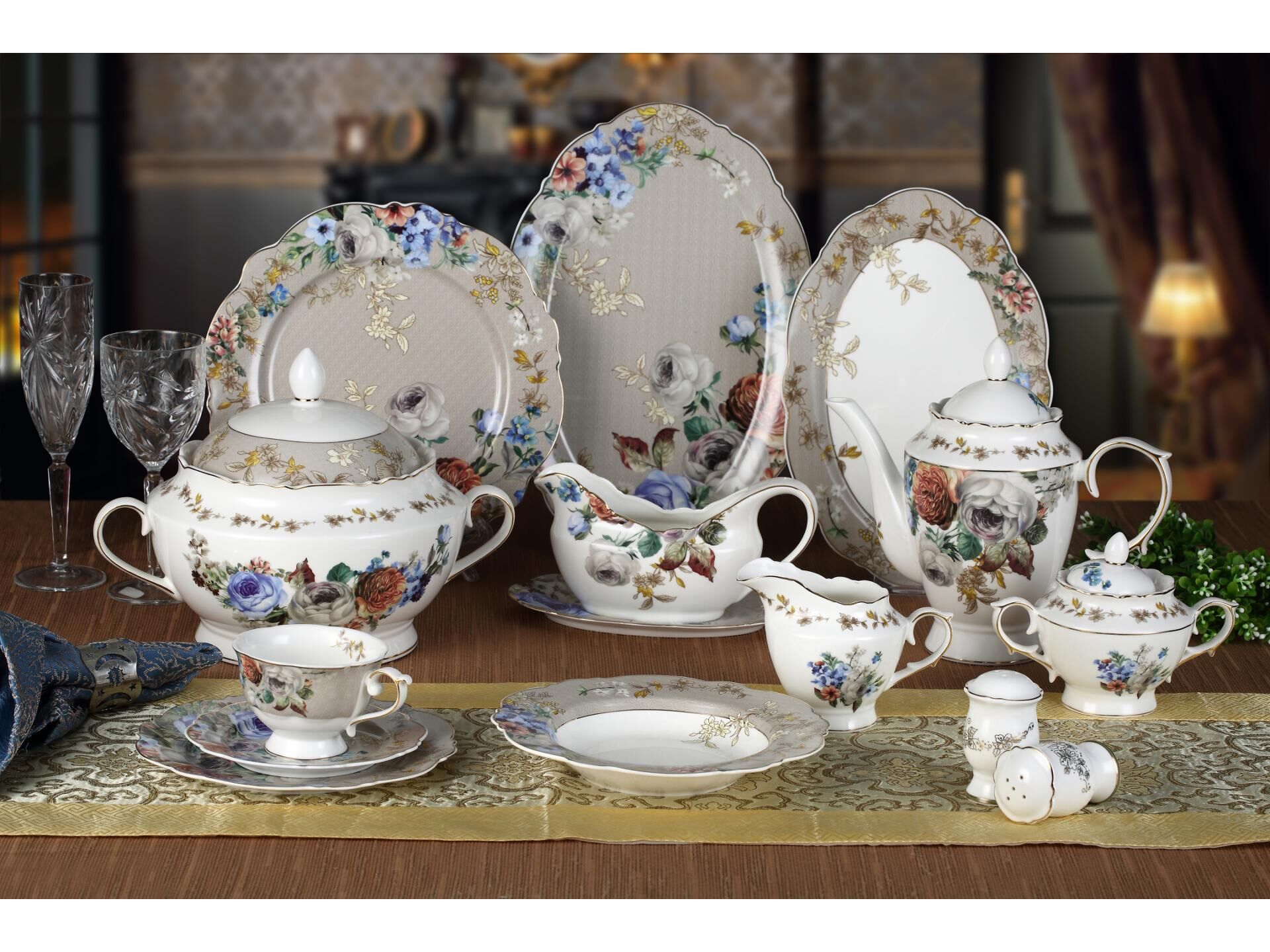 Buy Wholesale China Manufacturer Wholesale Complete Tableware Set Bone ...