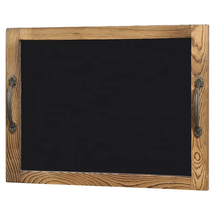 Wall Mounted Rustic Wooden Framed Chalkboard Chalk Message Board With ...