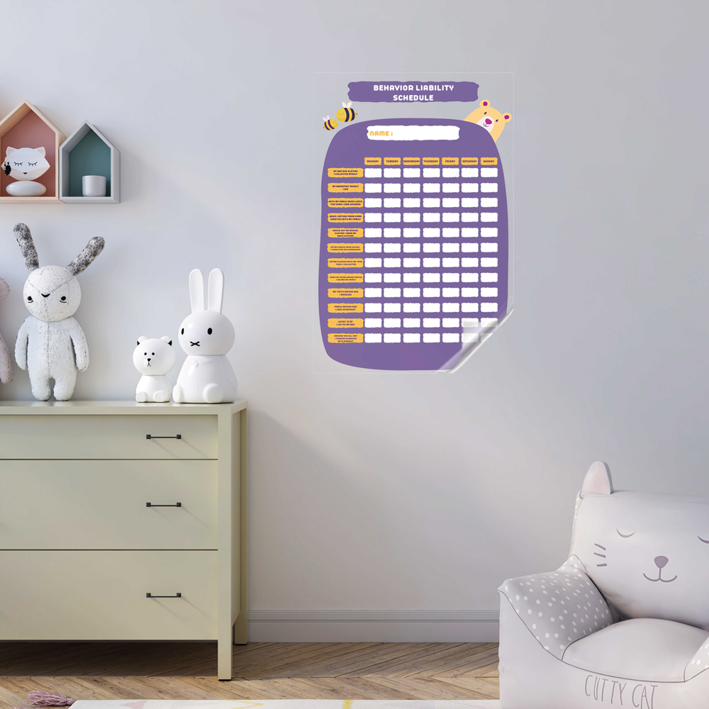 Dry Erase Behavior Responsibility Chart For Children-2 Reusable Durable ...