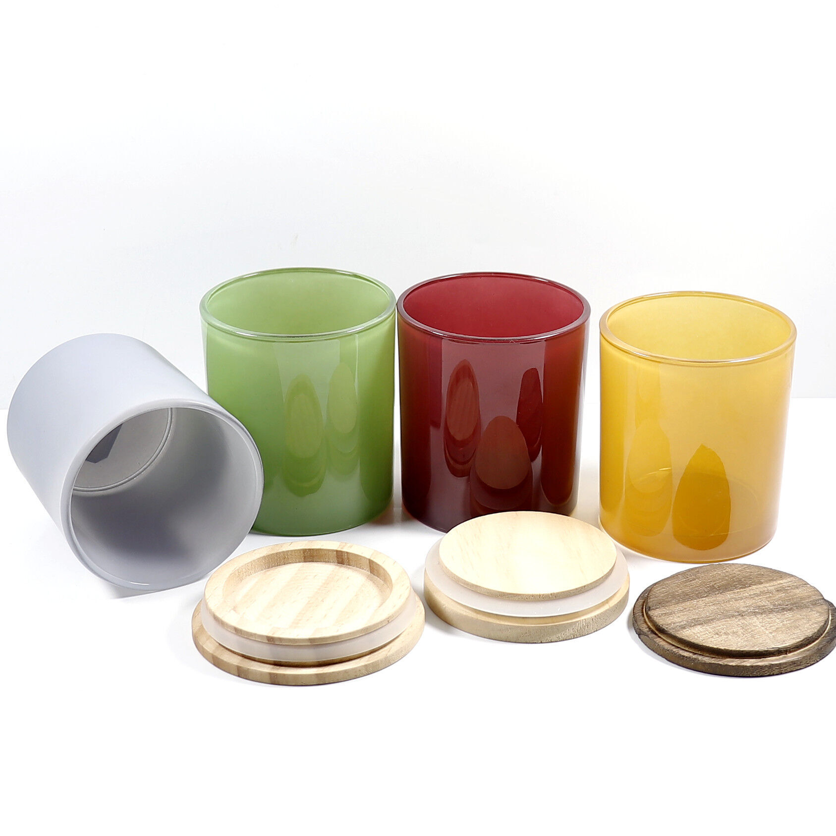 Buy Wholesale China Wolesale Custom Glass Candle Jar Candle Holder Flat ...