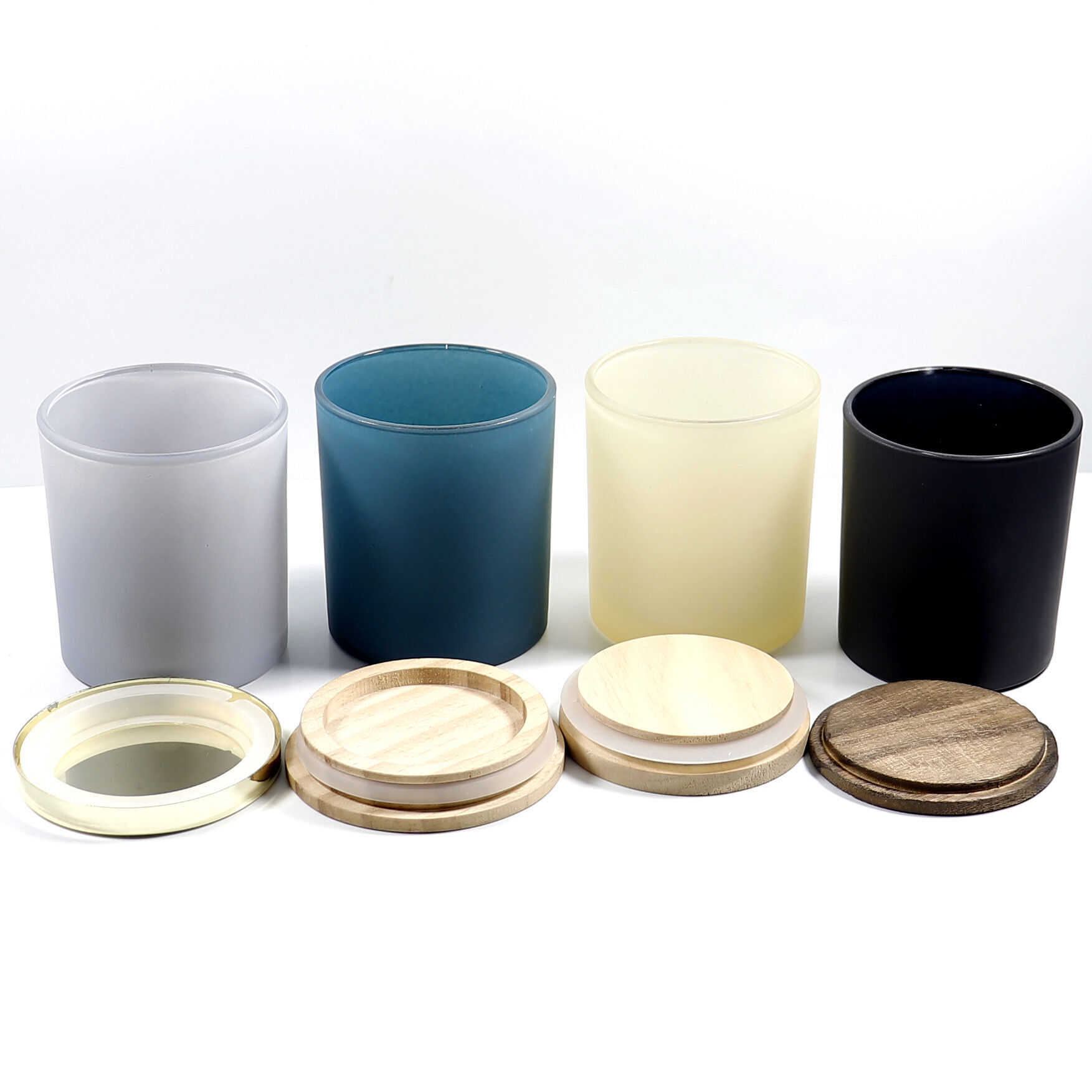 Buy Wholesale China Wolesale Custom Glass Candle Jar Candle Holder Flat ...