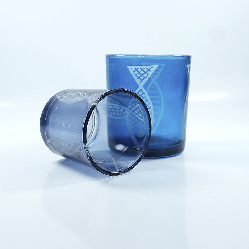 Buy Wholesale China Wolesale Custom Glass Candle Jar Candle Holder Flat ...