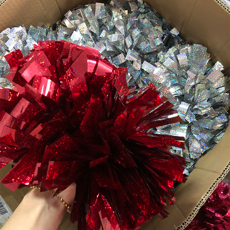 Normzl Wholesale Custom 4 6 Inch Cheer Glitter Pom Holographic Mix ...