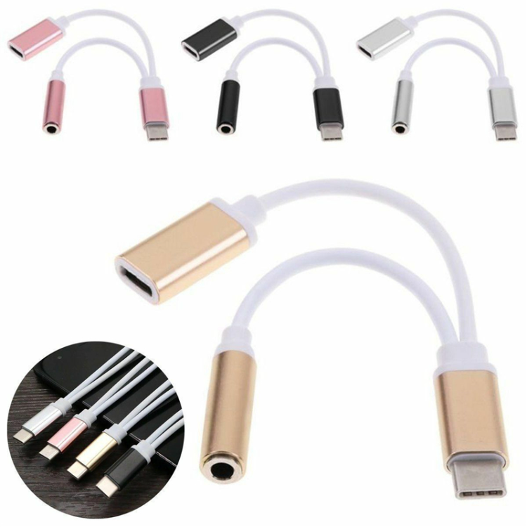Dual 2 In1 Type C To Usb-c Headphone Audio Charger Adapter, Headphone ...