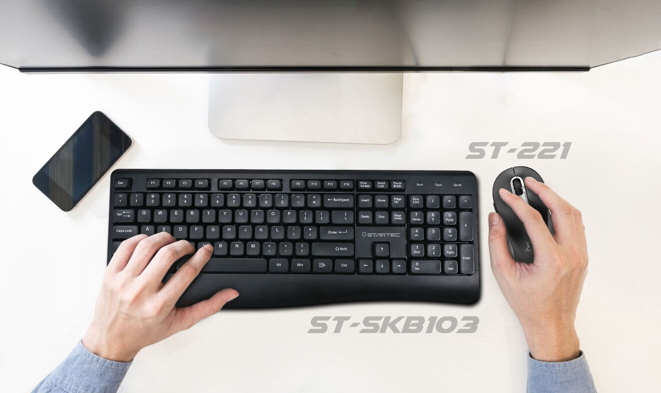 St-skb103+221 2.4g Combo Full Size Usb Wired Keyboard Combo - China ...