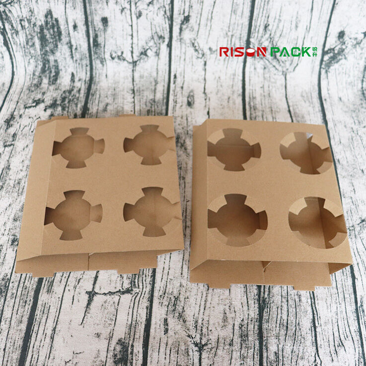 Buy Wholesale China Disposable Paper Cup Holder Tray Coffee Cup Carrier ...
