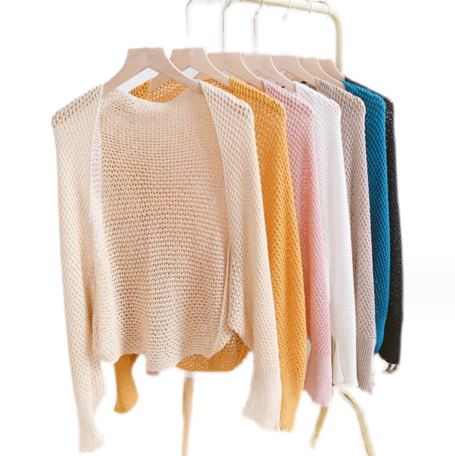 Buy Wholesale China Thin Sun Protection Coat Shawl Mesh Ice Silk Knit ...