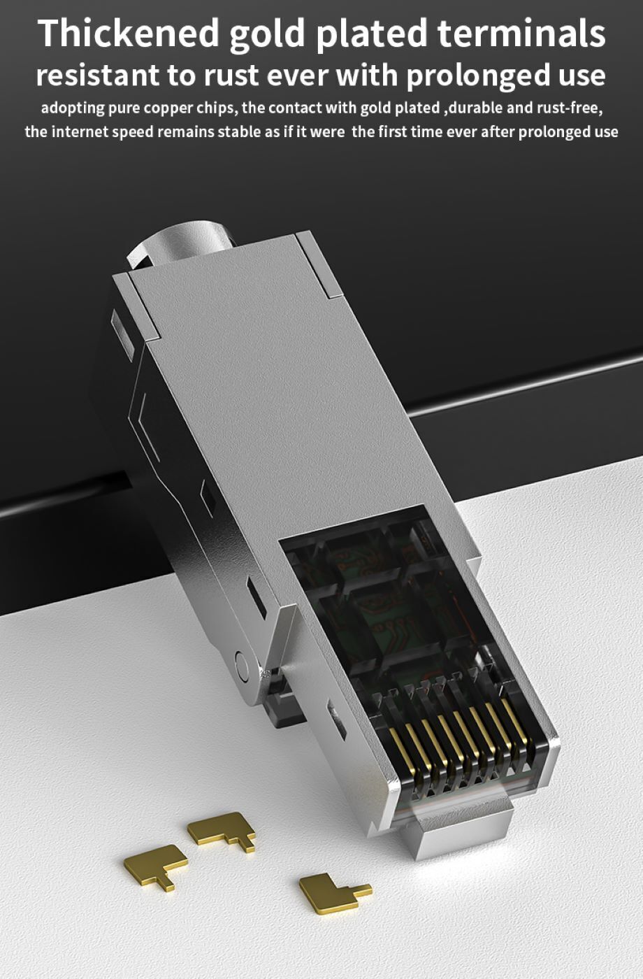 Buy Wholesale China Ftp Shielded Zinc Alloy 8p8c Cat7 Rj45 Connector ...