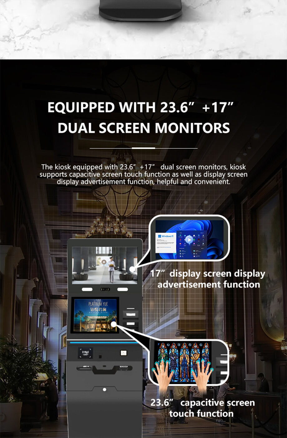 Buy Wholesale China 23.6" 17" Capacitive Touch Multifunction Self ...