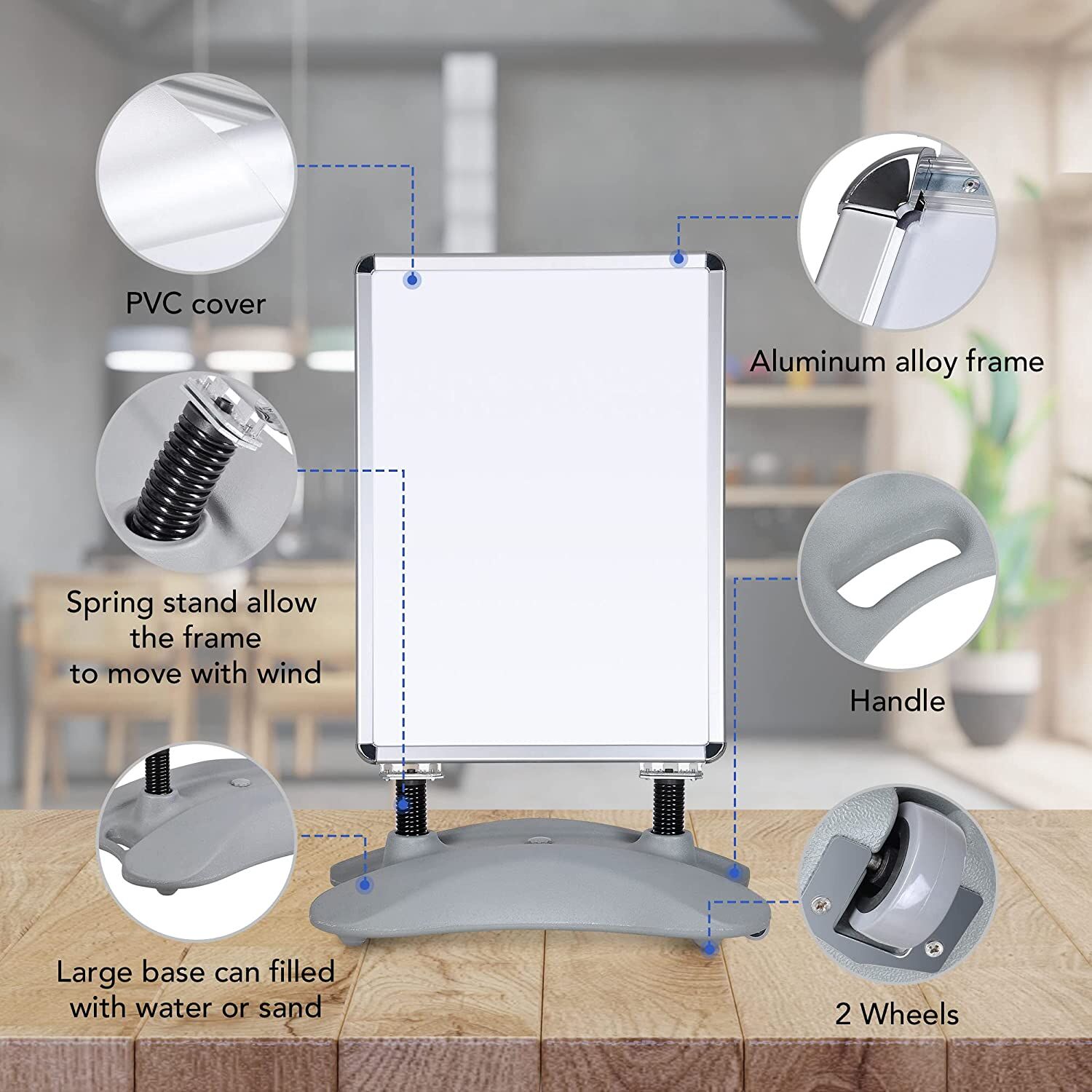 Double-sided Display Poster Board Windproof Advertising Promotion ...