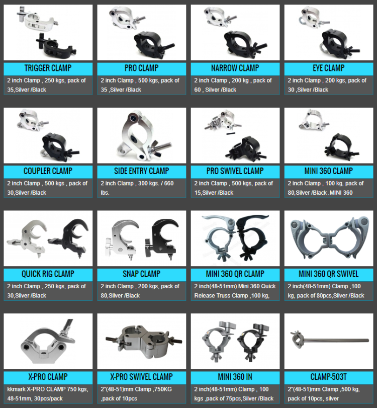 Buy Wholesale China Vaylong Aluminum Blackspigot Bolt Led Light Truss Clamp Fittings Scaffold ...