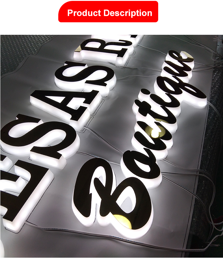 Kexian Customized Led Desk Top Sign Front Counter Table Sign ...