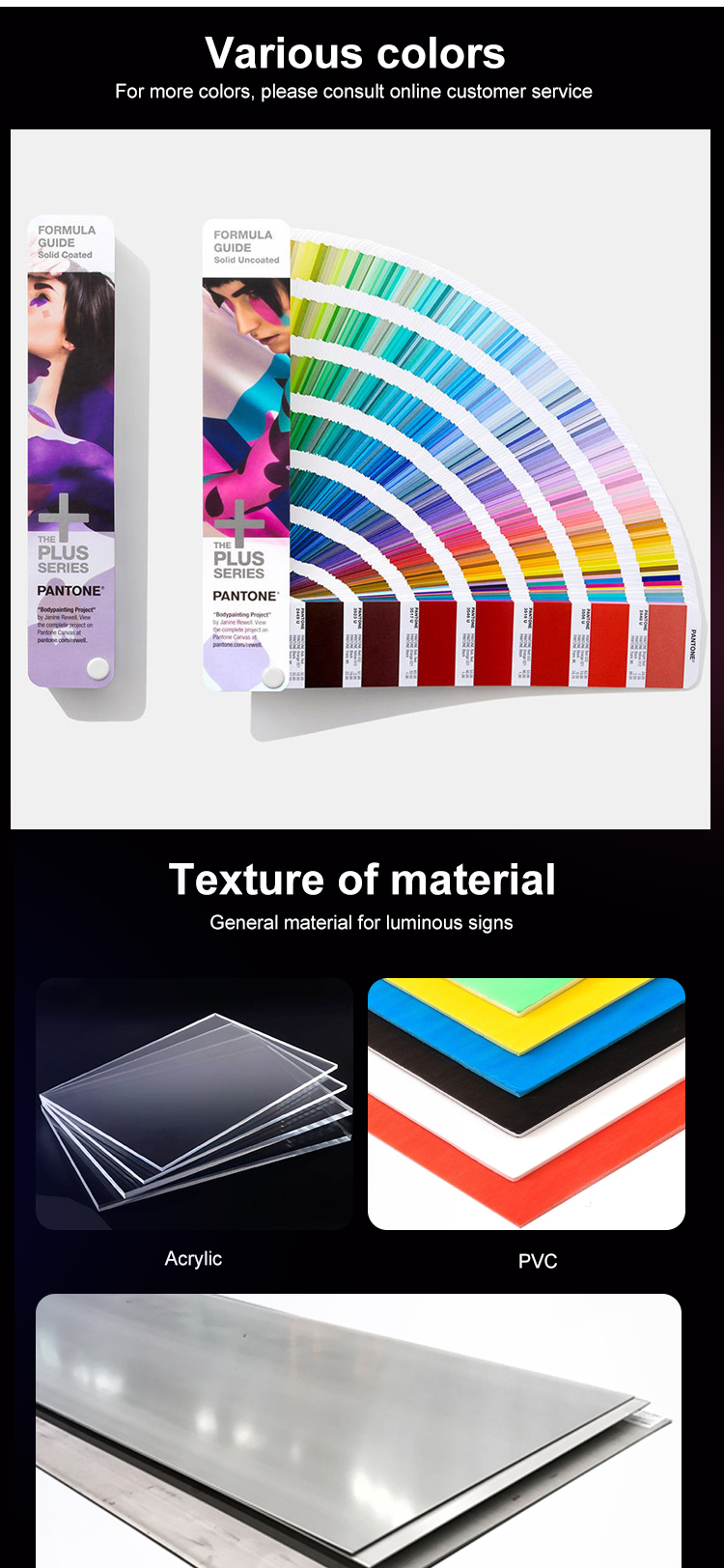 Kexian Customized Led Desk Top Sign Front Counter Table Sign ...