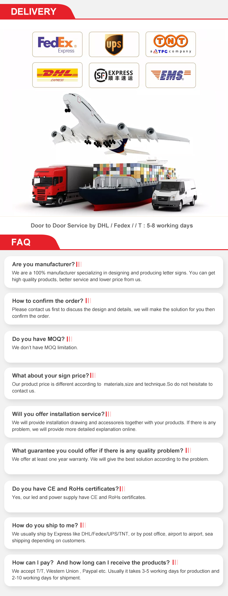 Kexian Customized Led Desk Top Sign Front Counter Table Sign ...