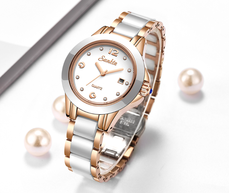 Lige Sunkta Women Watch Fashion Ladies Ceramic Wrist Watch Women Dress ...