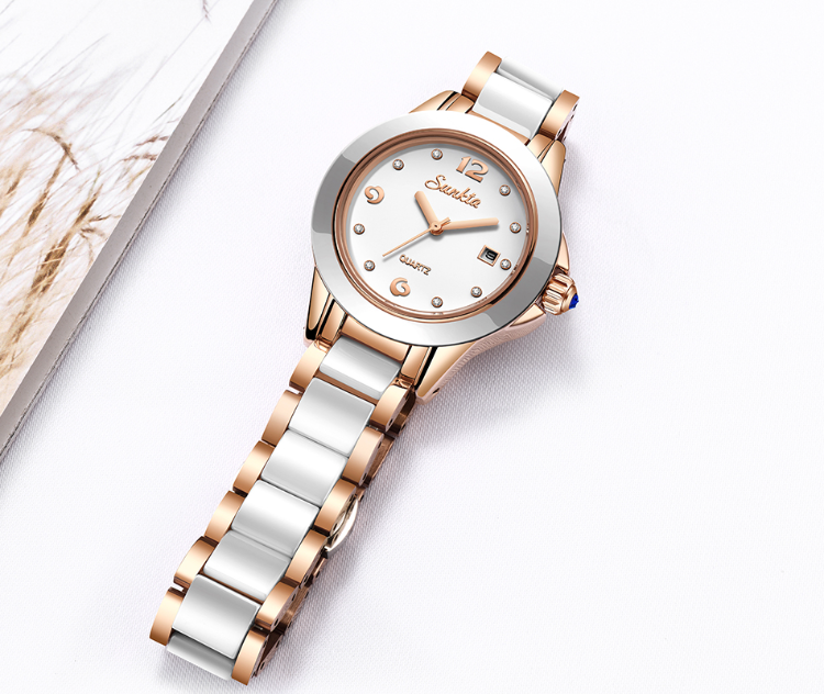 Lige Sunkta Women Watch Fashion Ladies Ceramic Wrist Watch Women Dress ...