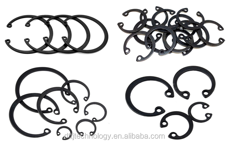 Black Carbon Steel Ansi B 27.7 Circlips For Bores Normal Type And Heavy ...