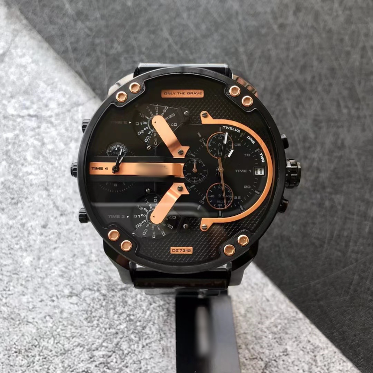 Factory Wholesale Dz Designer Men Quartz Chronograph Tachymeter Black ...