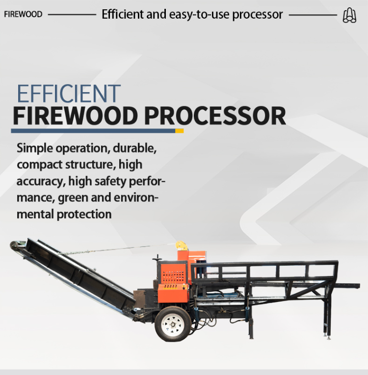 Used Fire Wood Processor Automatic Firewood Machine All-in-one Chainsaw ...
