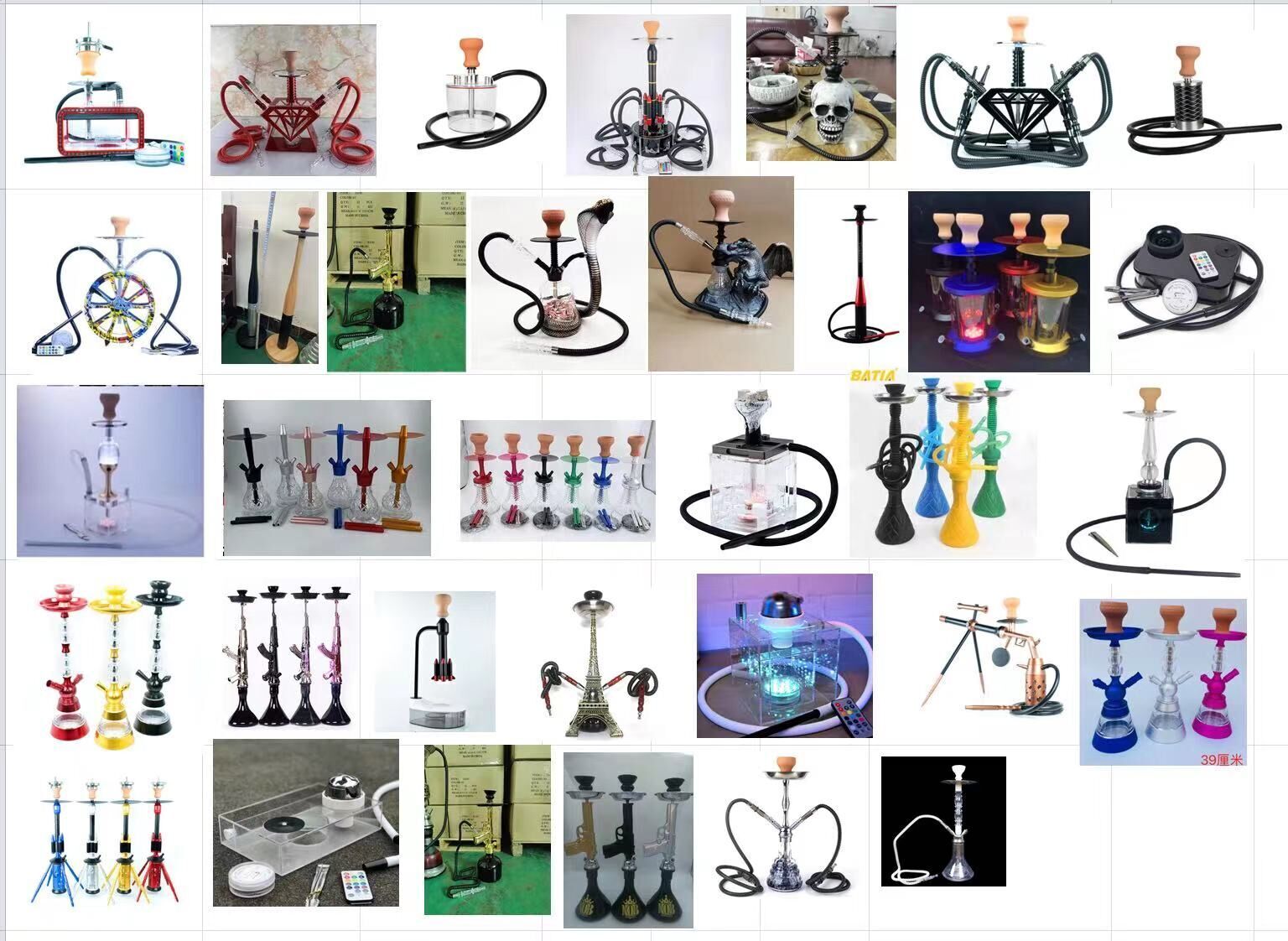 Buy Wholesale China Rectangle Acrylic Shisha With Led Light Portable ...