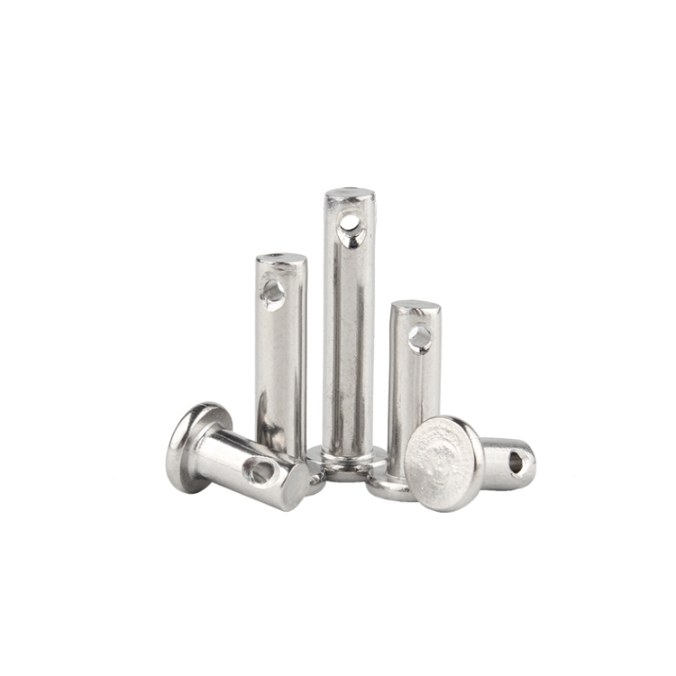 Titanium Flat Head Mushroom Head Clevis Pin With Hole, Flat Head Clevis Pin With Hole Din 1444 B ...