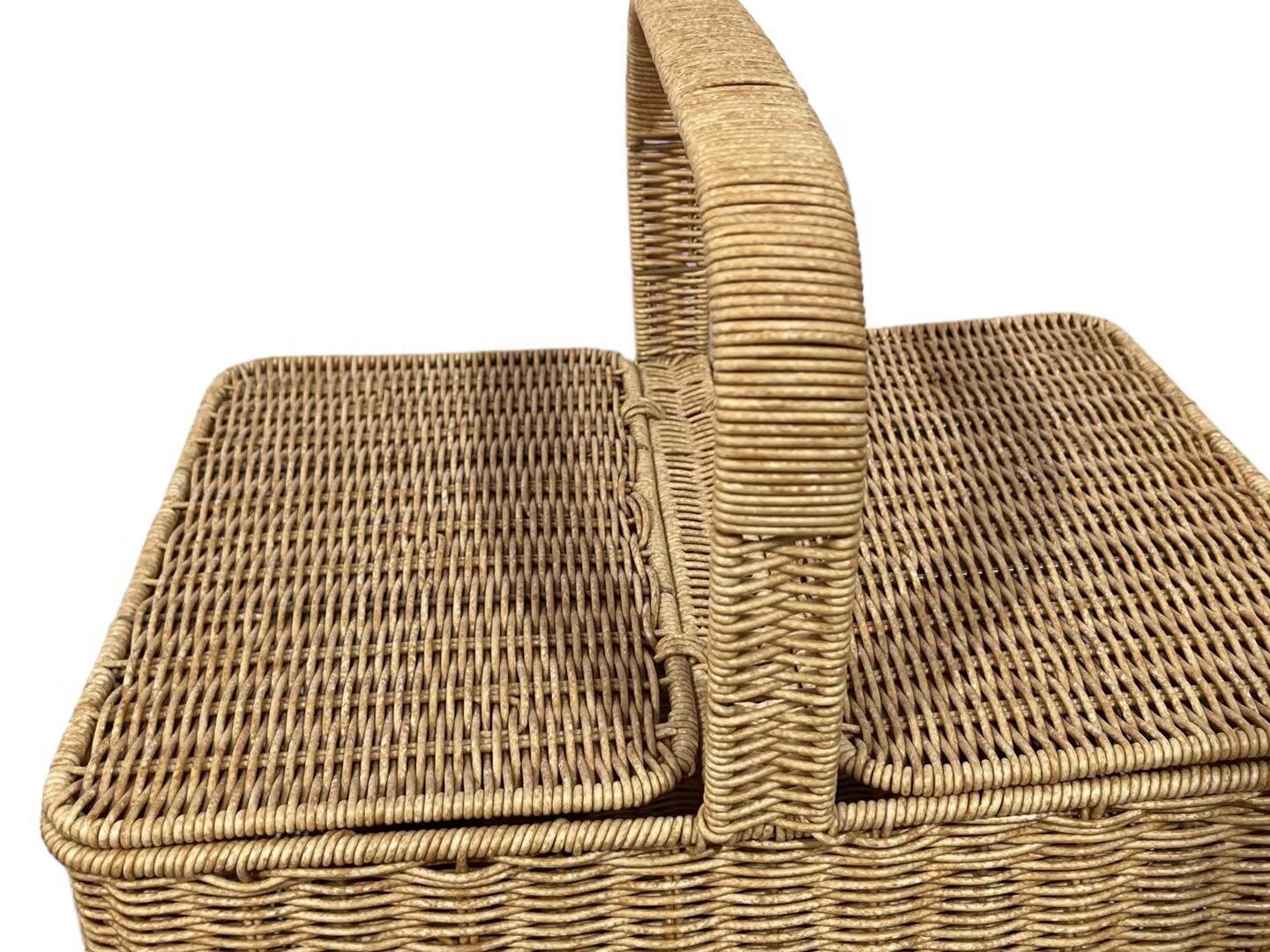 Buy Wholesale China Factory Rectangular Large Size Rattan Woven Basket ...