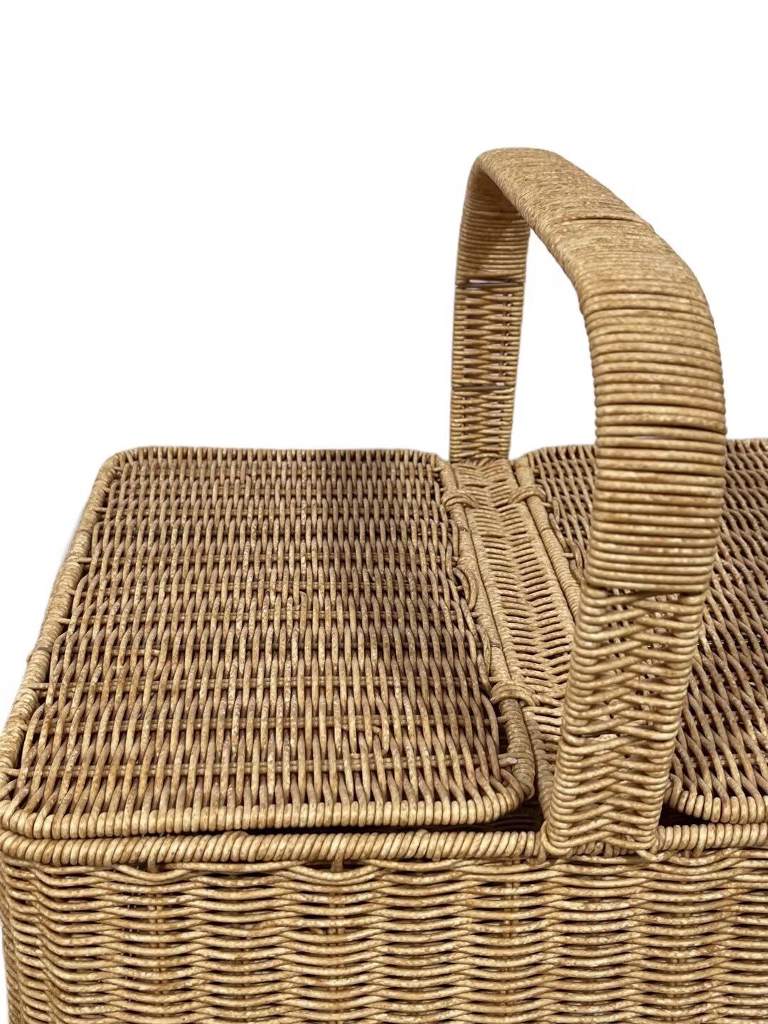 Buy Wholesale China Factory Rectangular Large Size Rattan Woven Basket ...