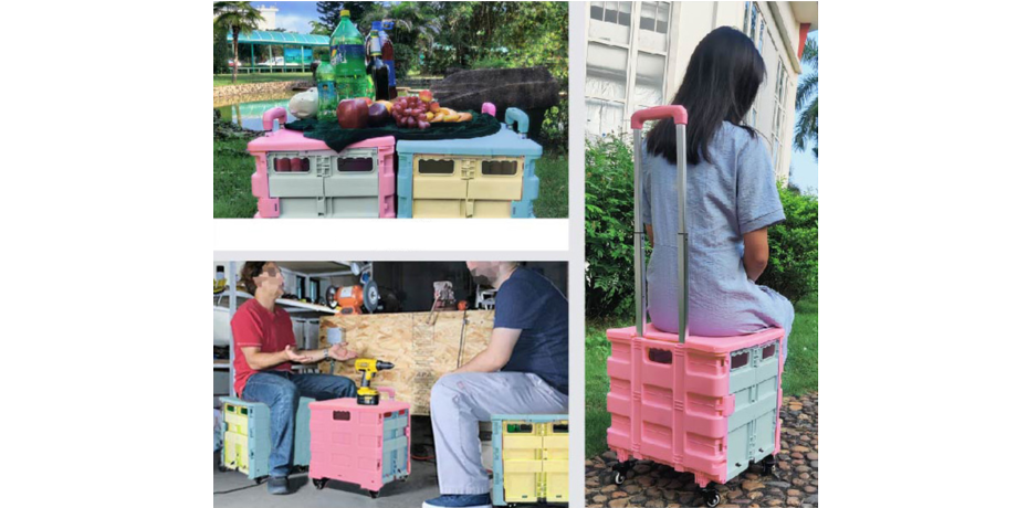 Buy Wholesale China Portable Shopping Trolley With 4 Universal Quiet ...