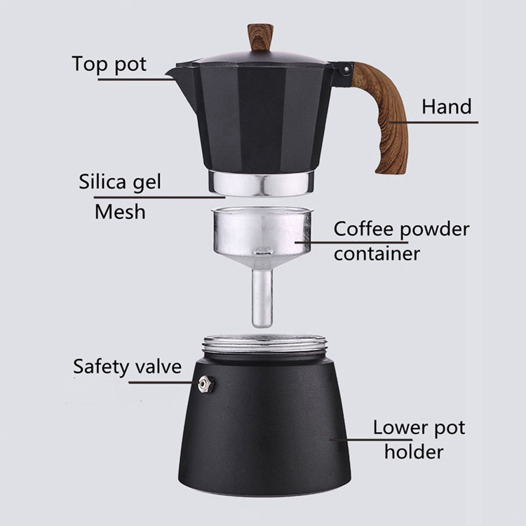Buy China Wholesale Coffee Tools 3 6 Cups Black Espresso Coffee Maker ...