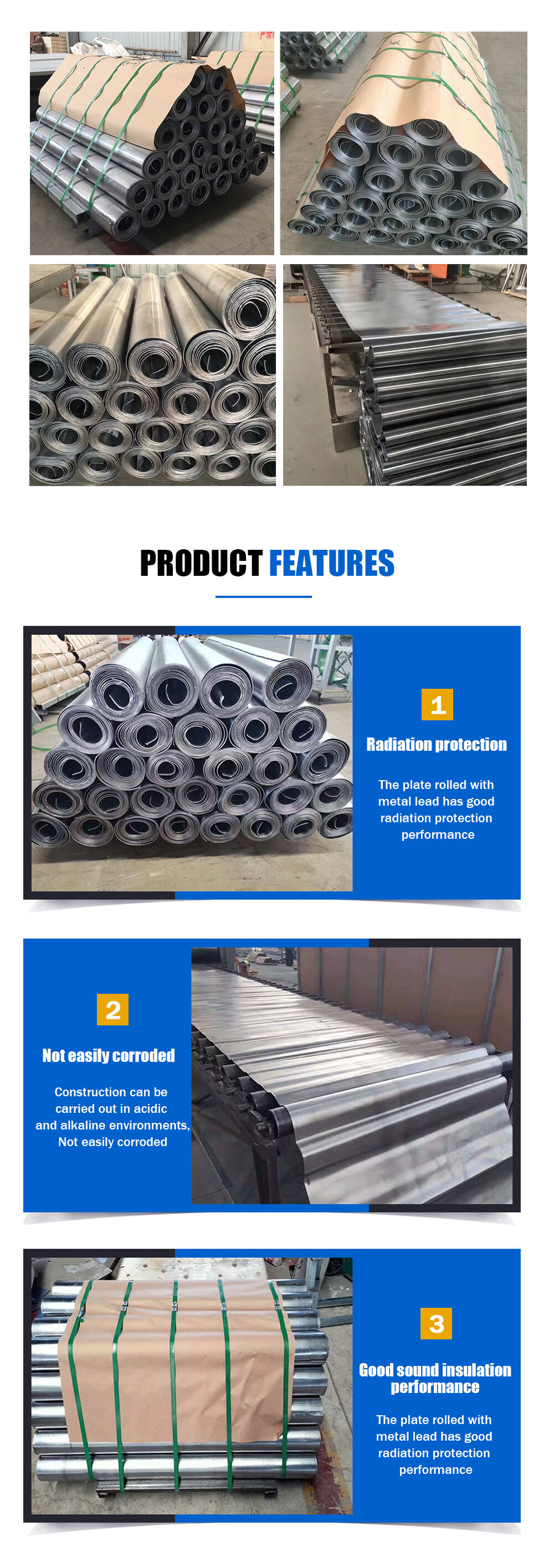 China Corrosion Resistant Lead Plate Sound Insulation Lead Sheet For ...