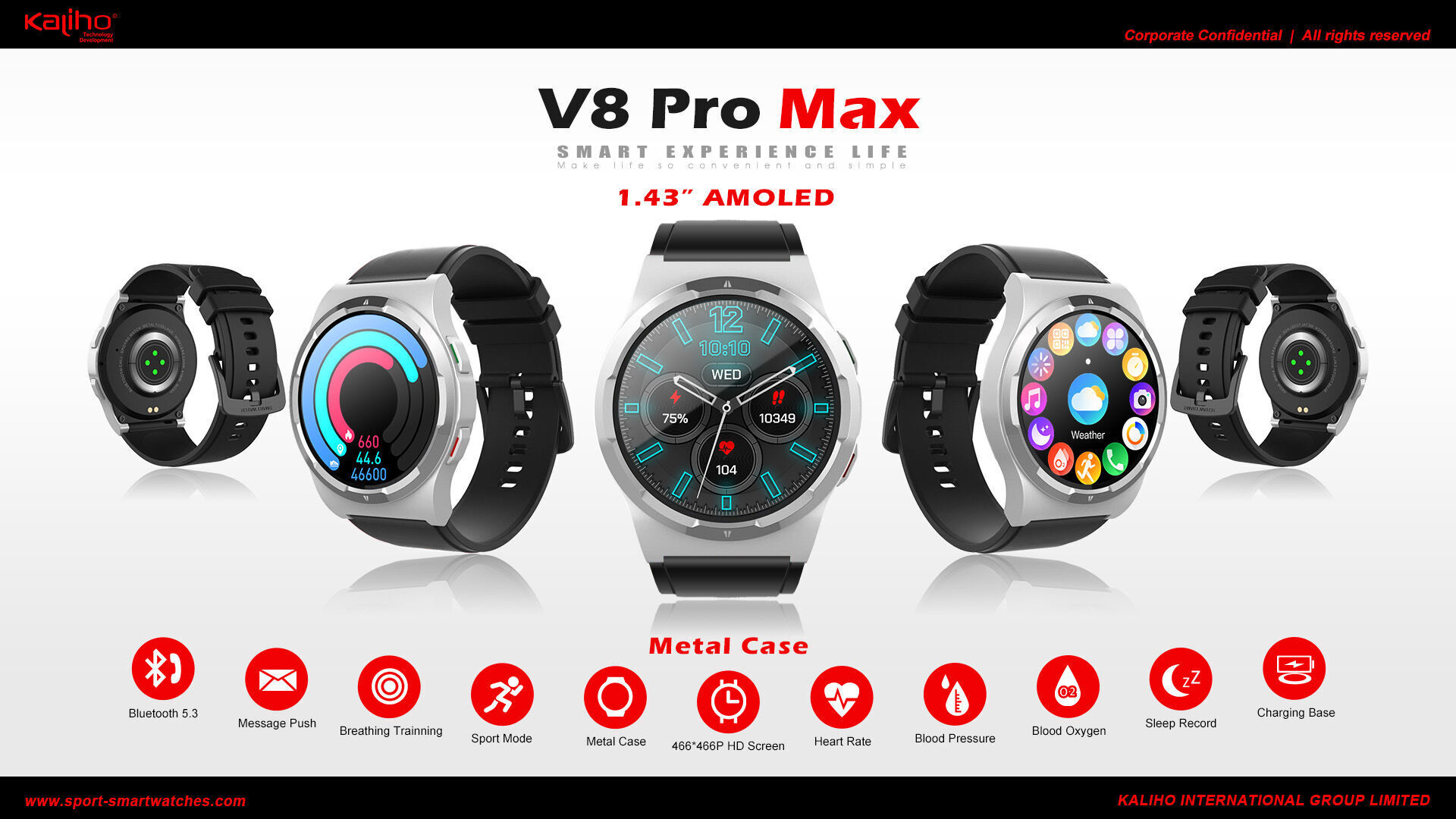 Buy Wholesale China V8 Pro Max Blood Pressure Health Monitoring Smart ...