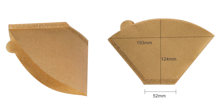 Cone Shape Filter Paper Coffee V60 Filter 1-4 Cup Food Grade Natural ...
