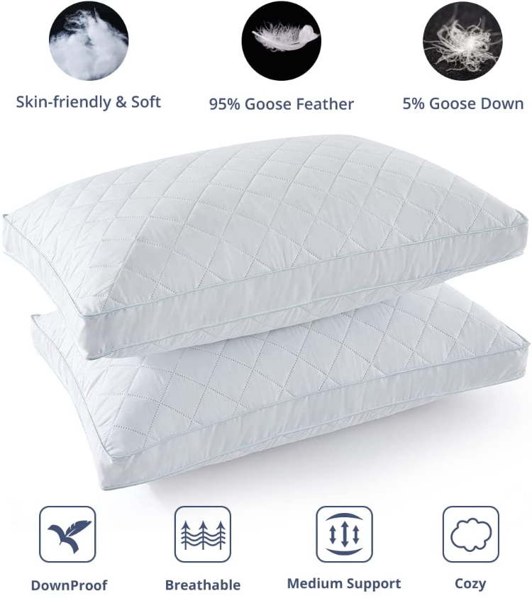 Customized Newest Design Feathers And Down Blend Pillow Soft And ...