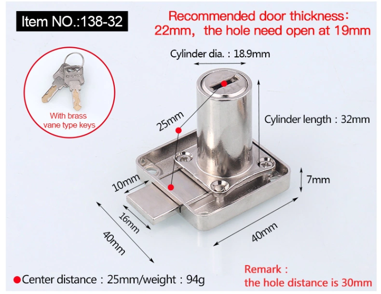 Roeasy Drawer Lock For Furniture Cabinet Locks Desk Storage Cabinet ...