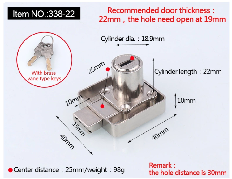 Roeasy Drawer Lock For Furniture Cabinet Locks Desk Storage Cabinet ...