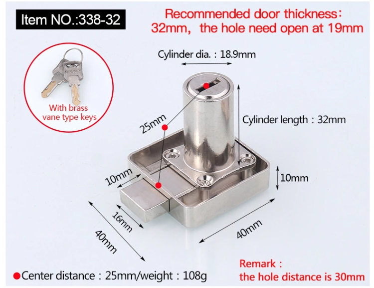 Roeasy Drawer Lock For Furniture Cabinet Locks Desk Storage Cabinet ...
