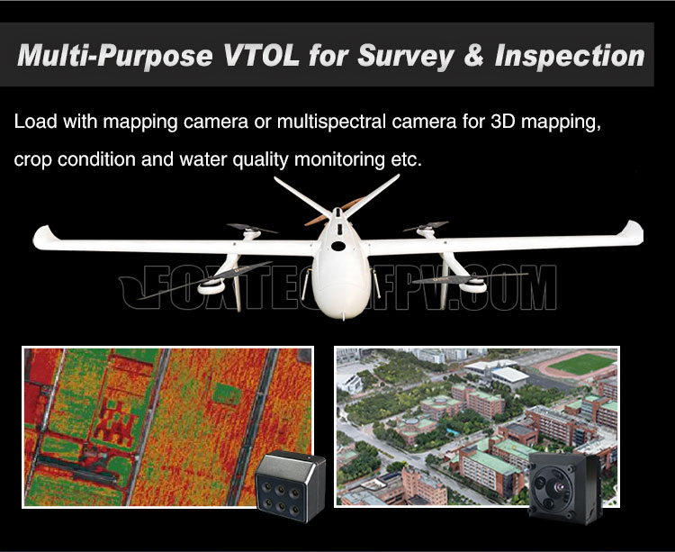 Foxtech Ayk-350 7kg Load Fixed Wing 10kg Heavy Payload Drone Delivery ...