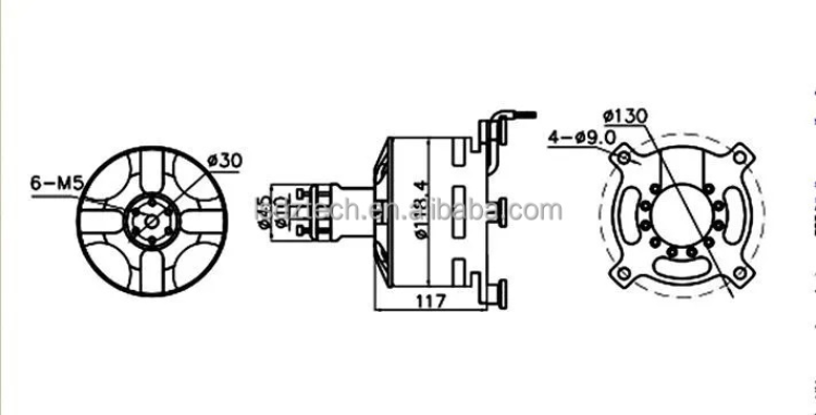 25kw Heavy Lift Waterproof Outrunner Brushless Dc Electric Motor For ...