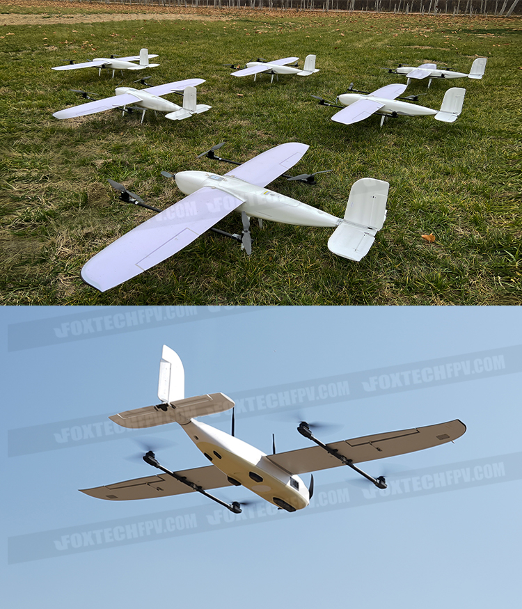 Foxtech Loong 2160 Fixed Wing Vtol Uav Drone Frame For Mapping And ...