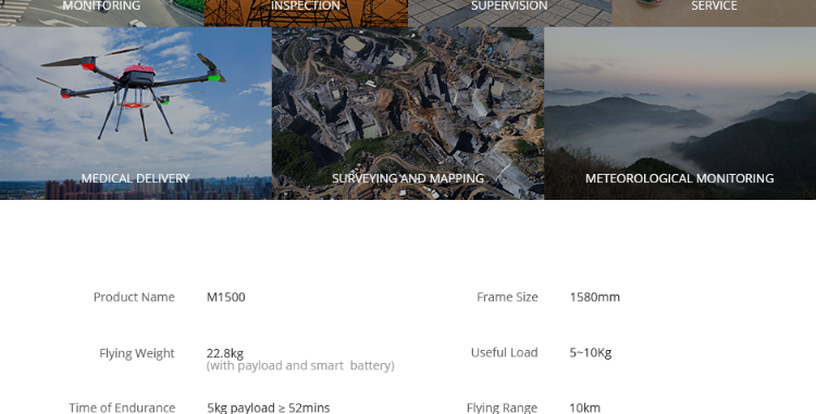 M1500 Heavy Payload 5kg 10kg Drone Dropping Payload System Delivery ...