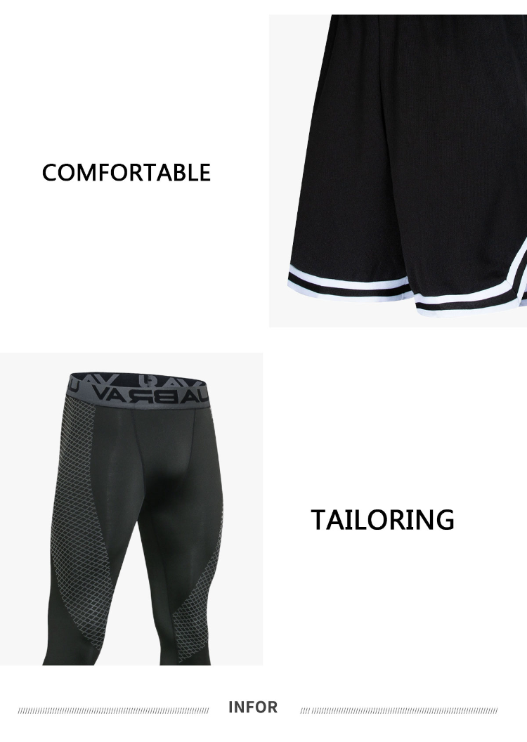 Mens Compression Running 3 Piece Set Fitness Tight Sport Suit Outdoor ...