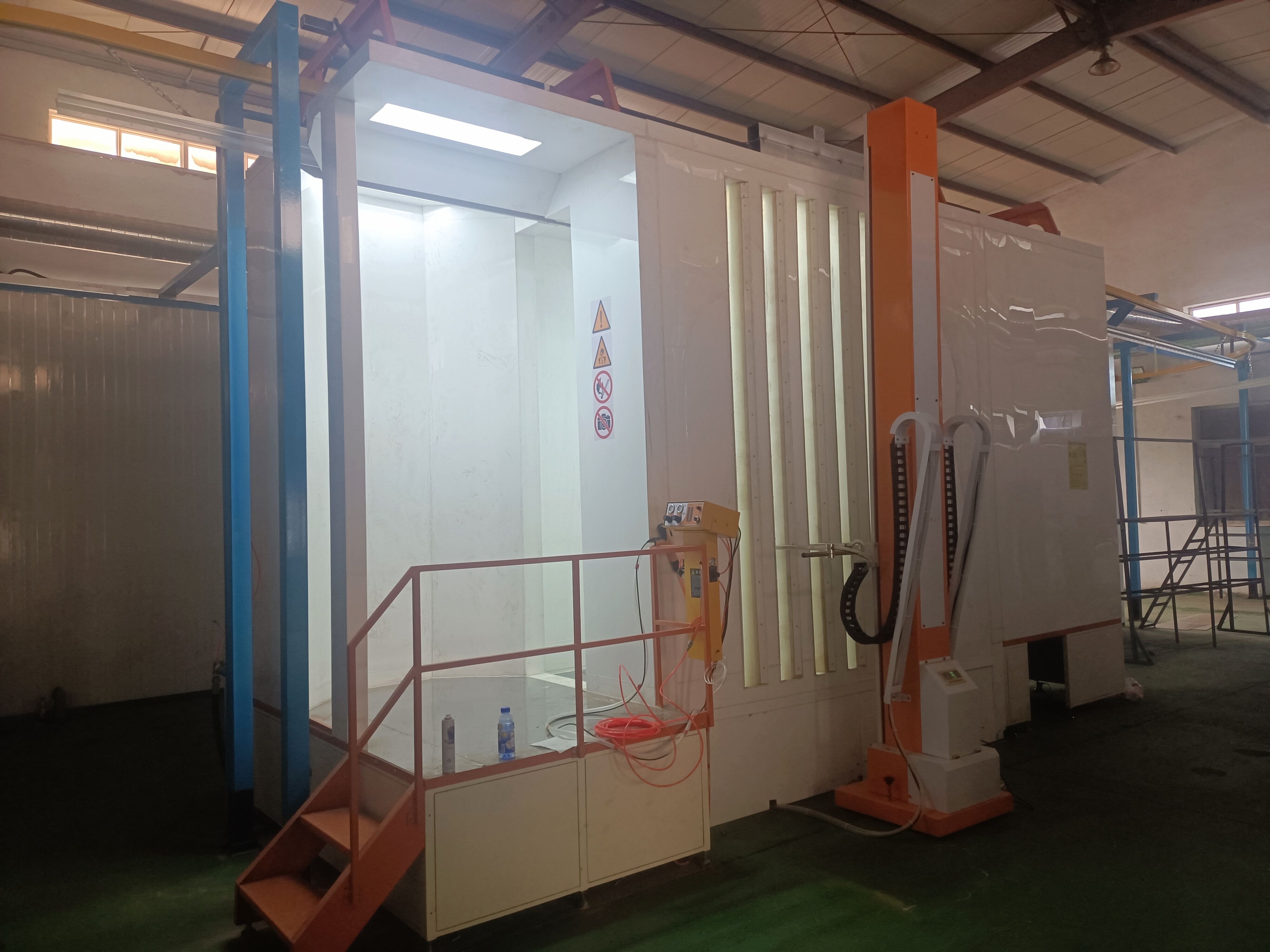 Auto Powder Coating Spray Booth Conveyor Recovery System Quick Color ...