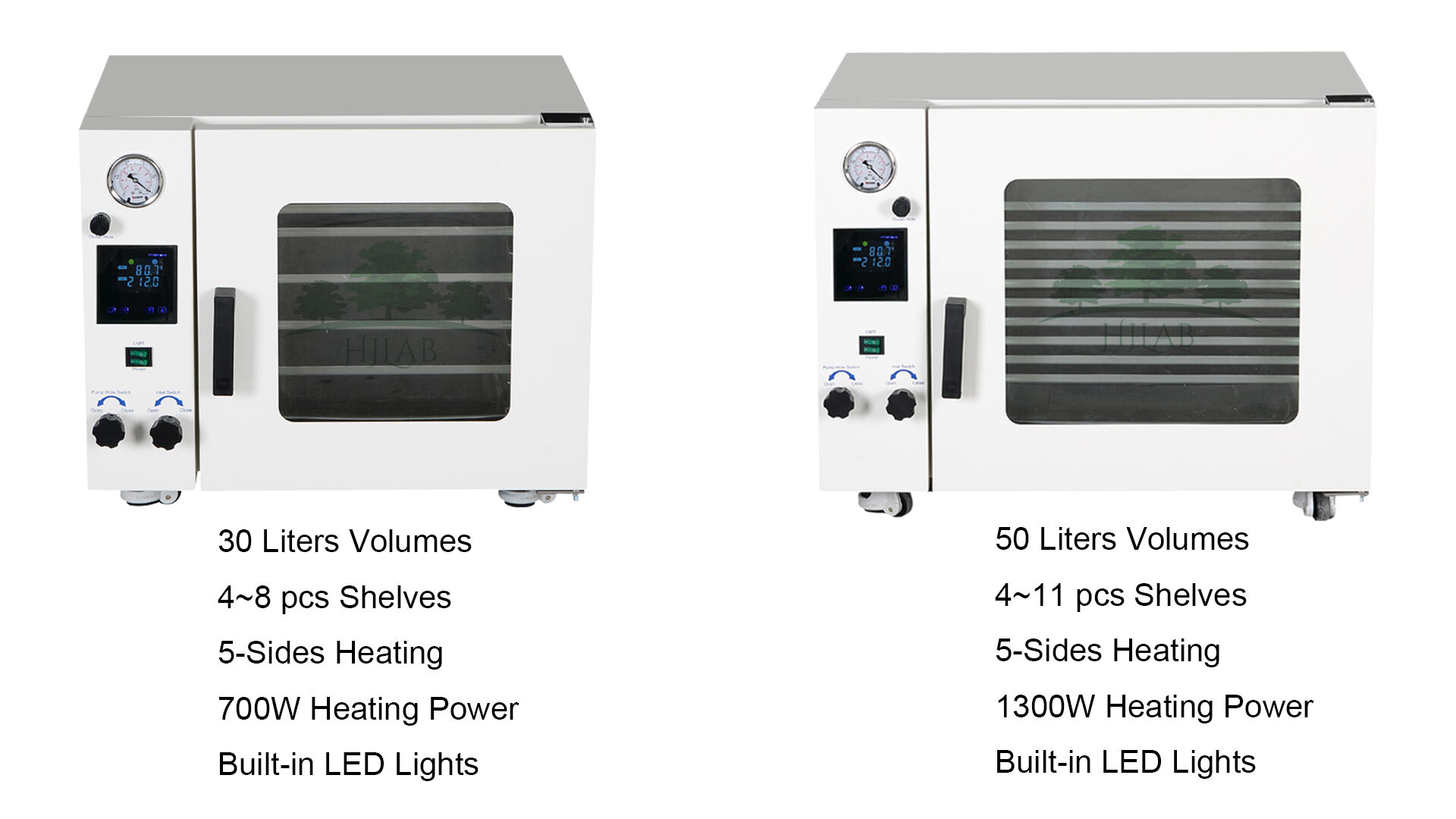Hjlab 50l Vacuum Drying Oven Dryer Chamber Box With Max 11 Shelves And ...
