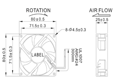 Bulk Buy China Wholesale 8025 Dc Axial Cooling Fan Duct Fan 80x80x25mm ...