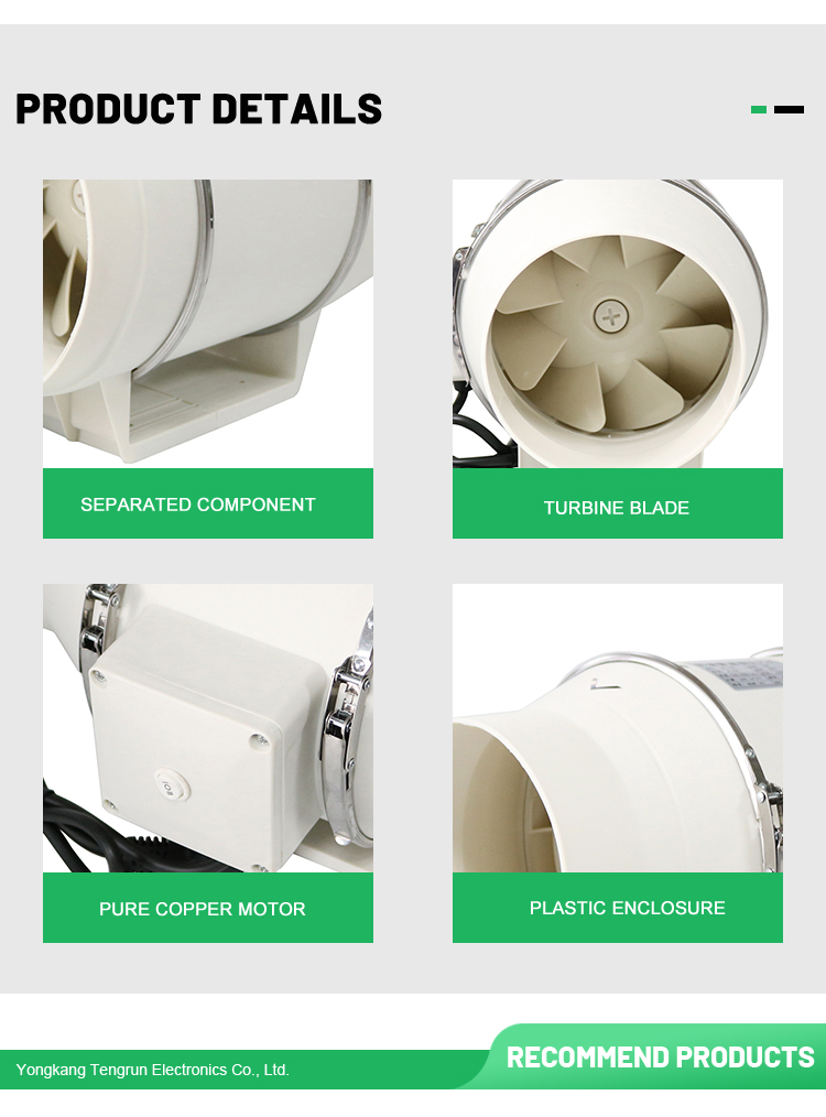 Buy Wholesale China Tt 100 125 150 200mm Smart Dual Inline Duct Fan Tt ...