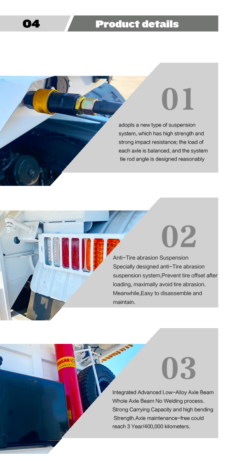 3 Axles 40 Cubic Meter Tipper Semi Dump Truck Tipping Trailer For Sale ...