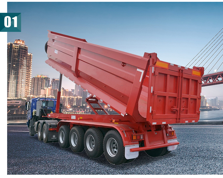 Automatic Belt Discharge Crawler Dump Semi Truck Trailer Conveyor Belt ...